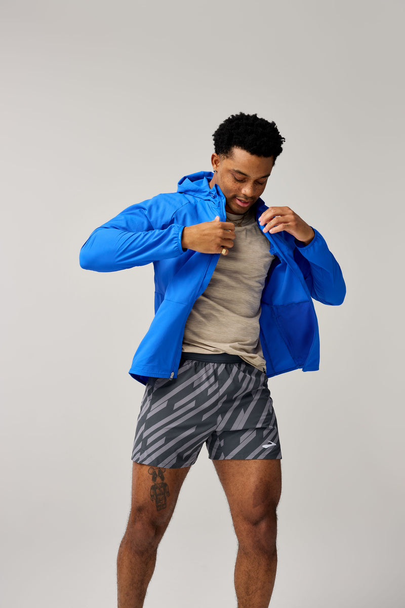 Brooks | Canopy Packable Jacket | Men's | Neo Blue – Confluence Running ...