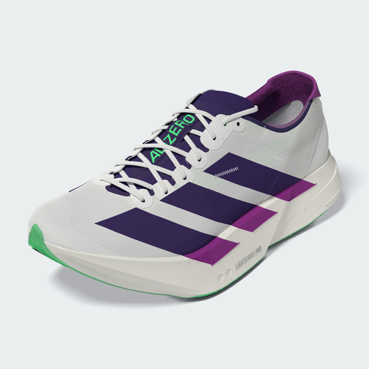 Adidas | Adizero Adios Pro 4 | Men's | Core White/Collegiate Purple/Li – Confluence Running Company